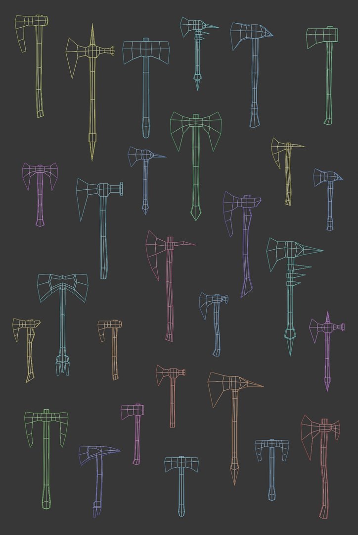 Axe Pack 3D Model - TurboSquid 1627929