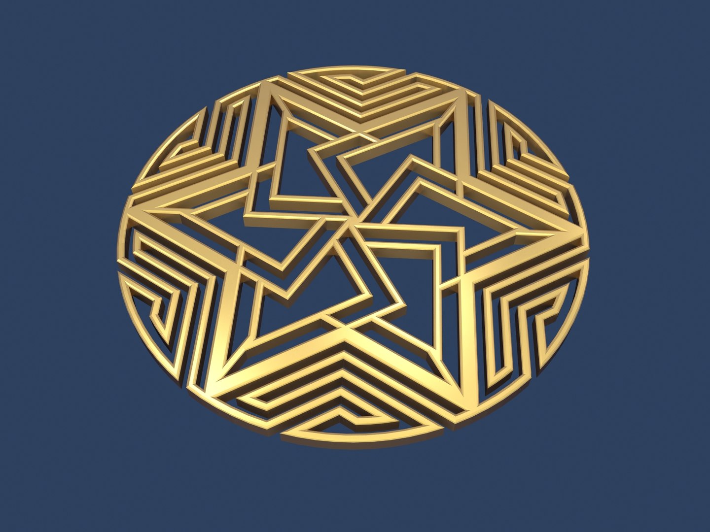 Star david medallion 3D model - TurboSquid 1429486