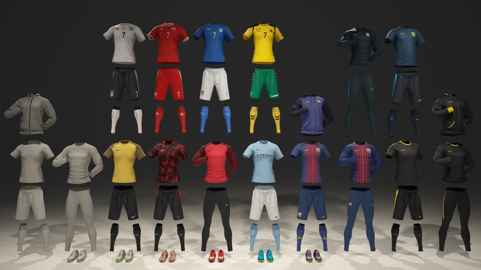 3D Male Mannequin Nike Football - TurboSquid 1301251