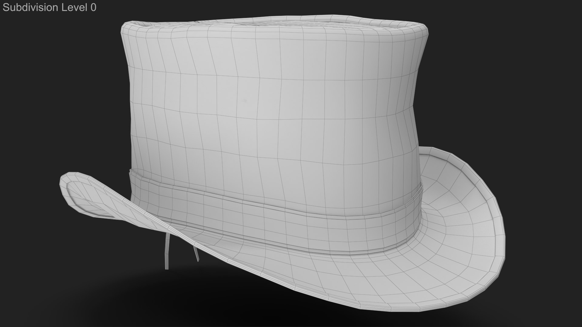3D Leather Top Hat Red v 2 - TurboSquid 1821837
