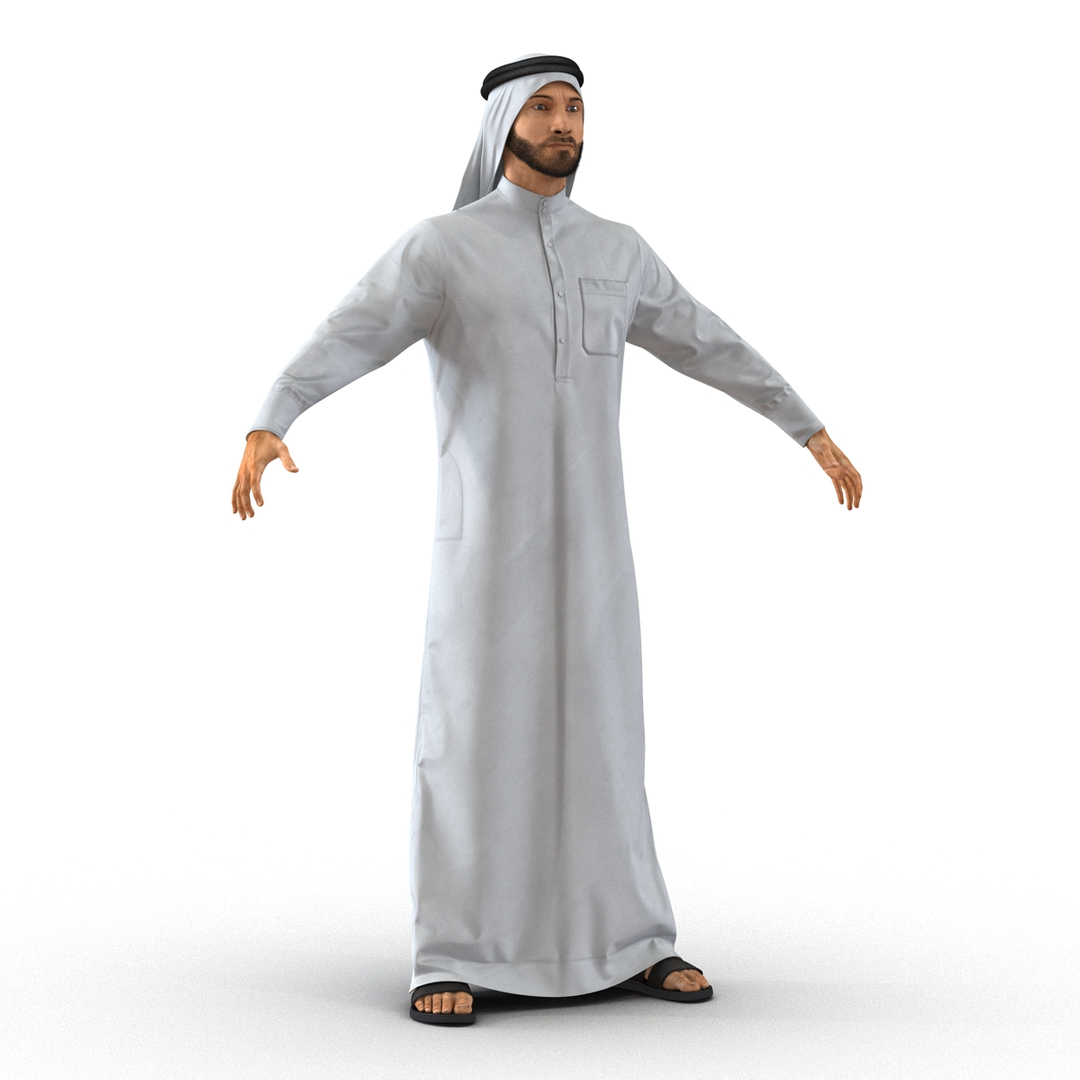 3D Maya arab man rigged