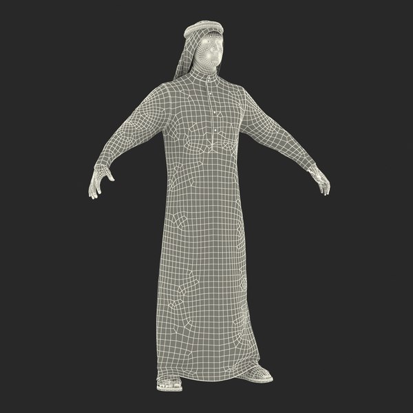 3D Maya arab man rigged