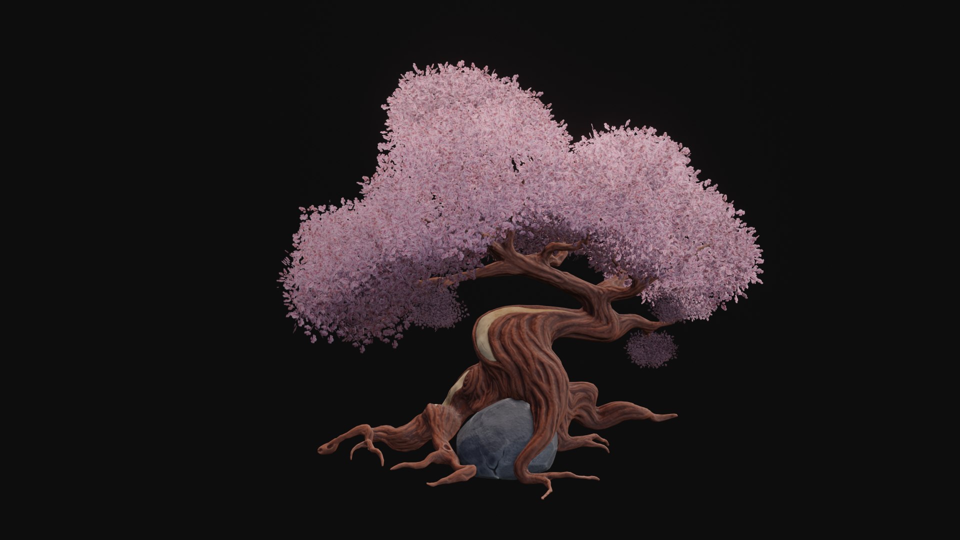 3D Stylized Lava Fantasy Tree Asset PBR Low-poly Game-ready ...