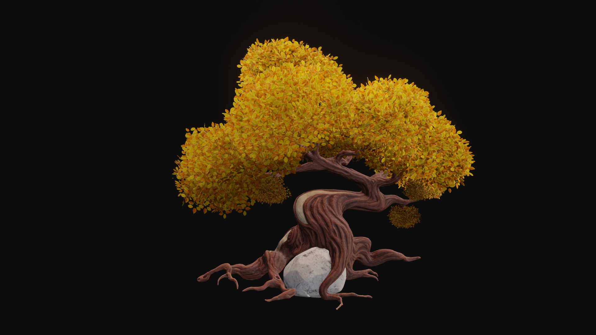 3D Stylized Lava Fantasy Tree Asset PBR Low-poly Game-ready ...