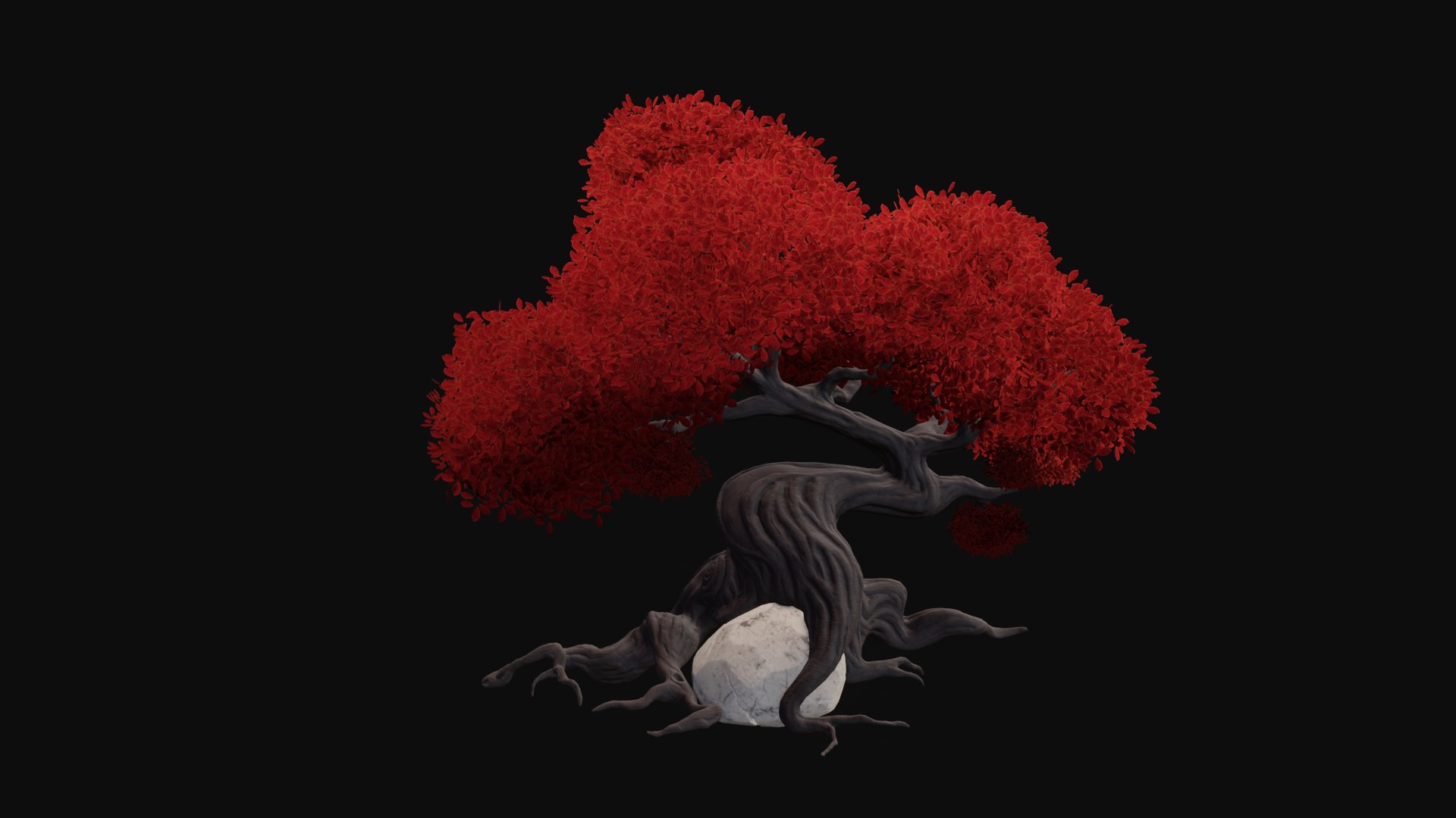 3D Stylized Lava Fantasy Tree Asset PBR Low-poly Game-ready ...