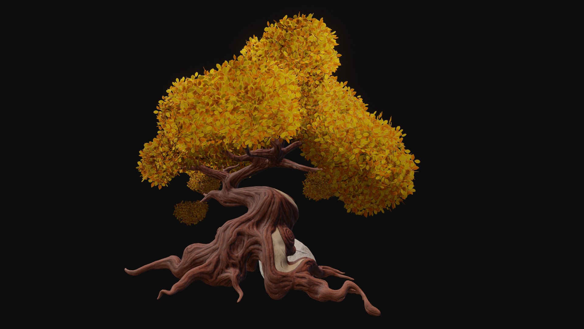 3D Stylized Lava Fantasy Tree Asset PBR Low-poly Game-ready ...