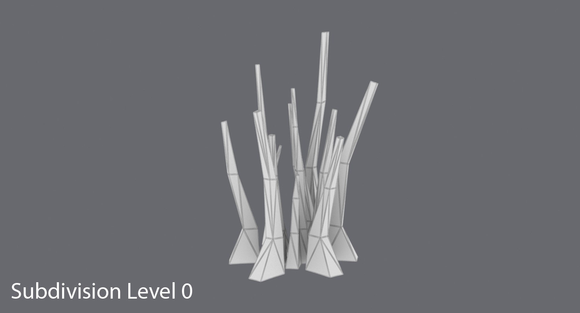 3d model of grass large