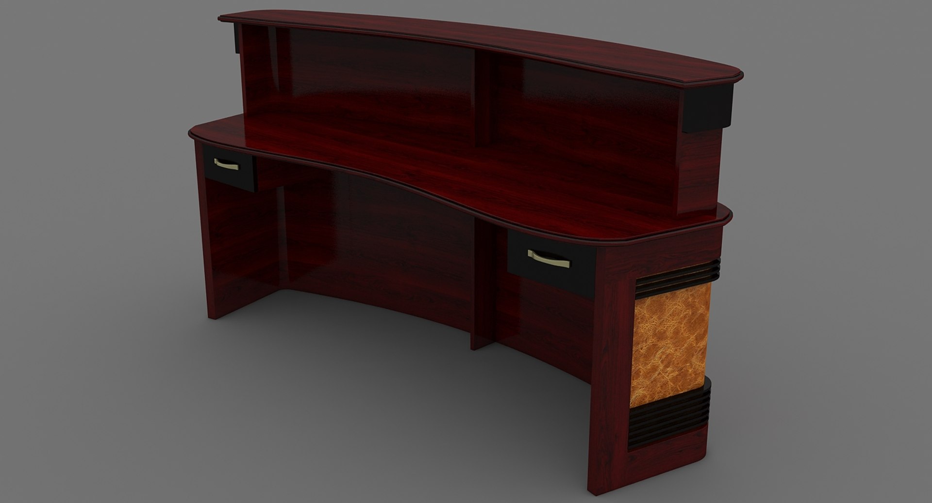 3d model reception desk