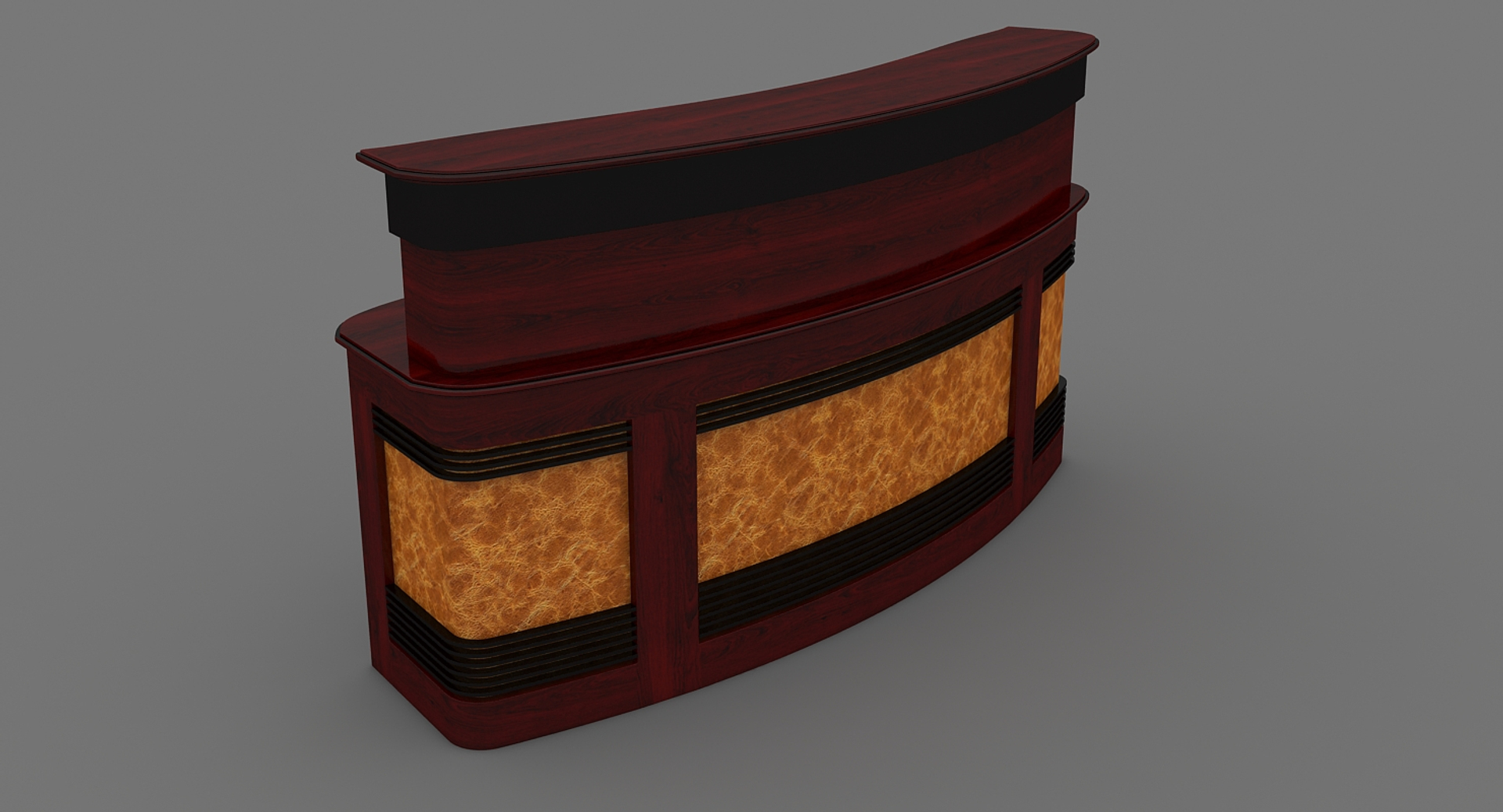 3d model reception desk