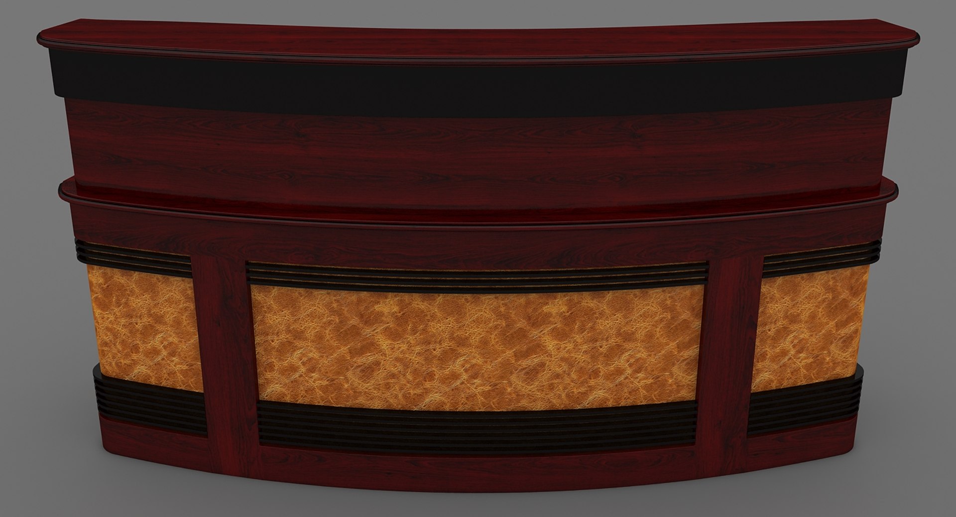 3d model reception desk