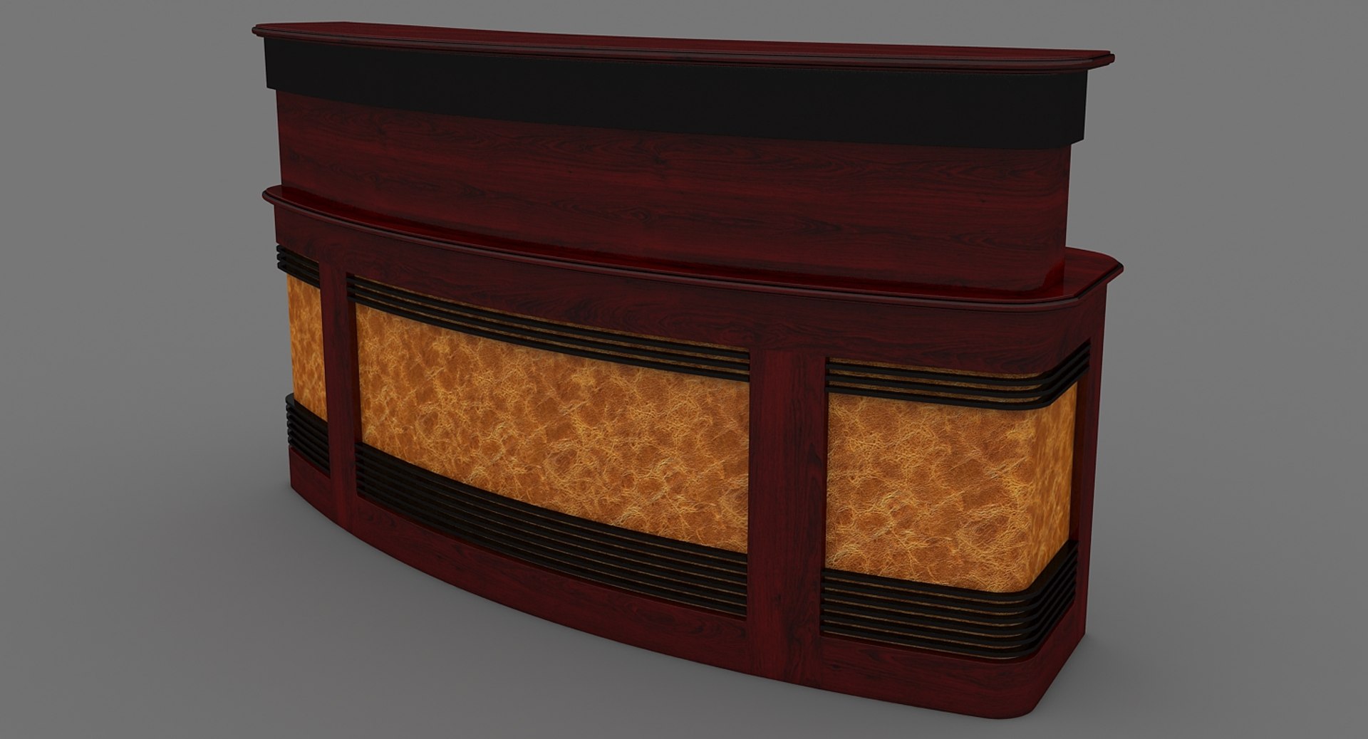 3d model reception desk