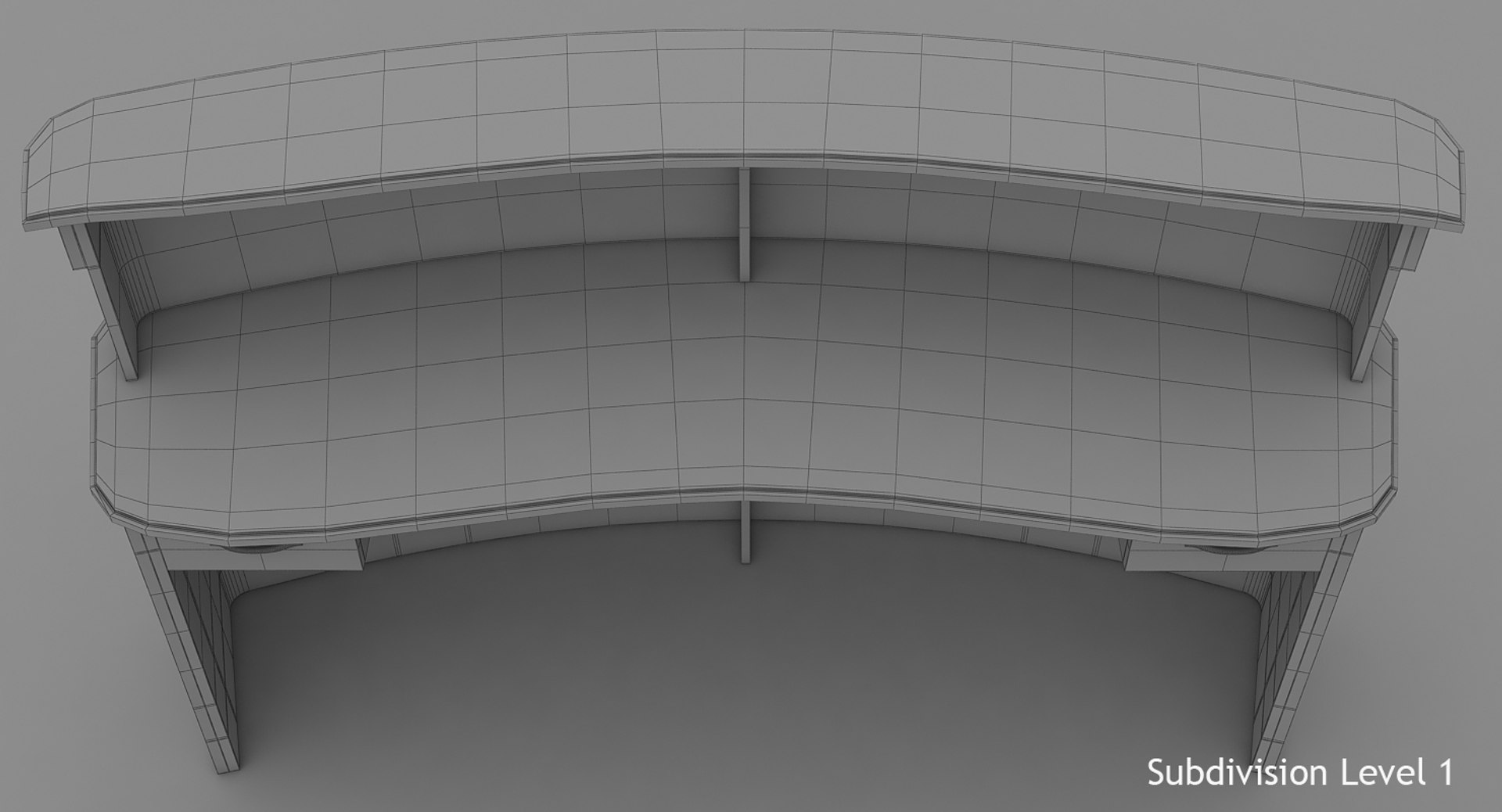 3d model reception desk
