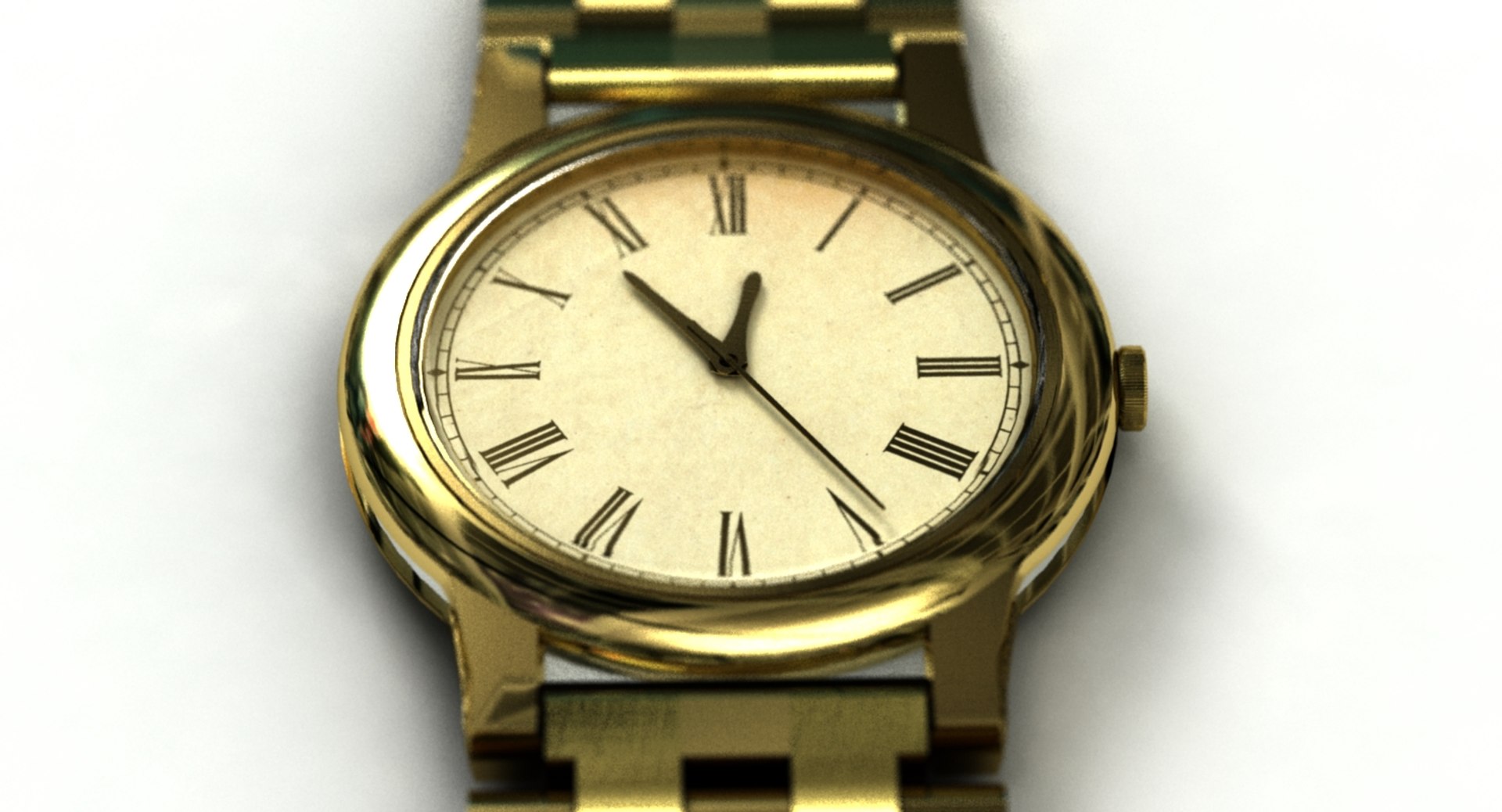 Goldwatch Clock Time 3D Model - TurboSquid 1149513