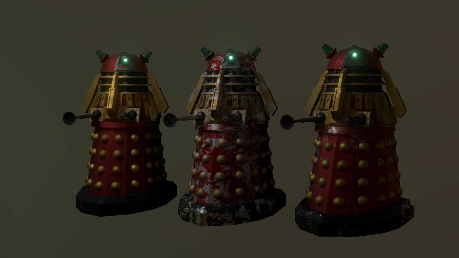 3D STEAMPUNK COMMADER DALEK PACK - Rogue Film Productions - TurboSquid ...