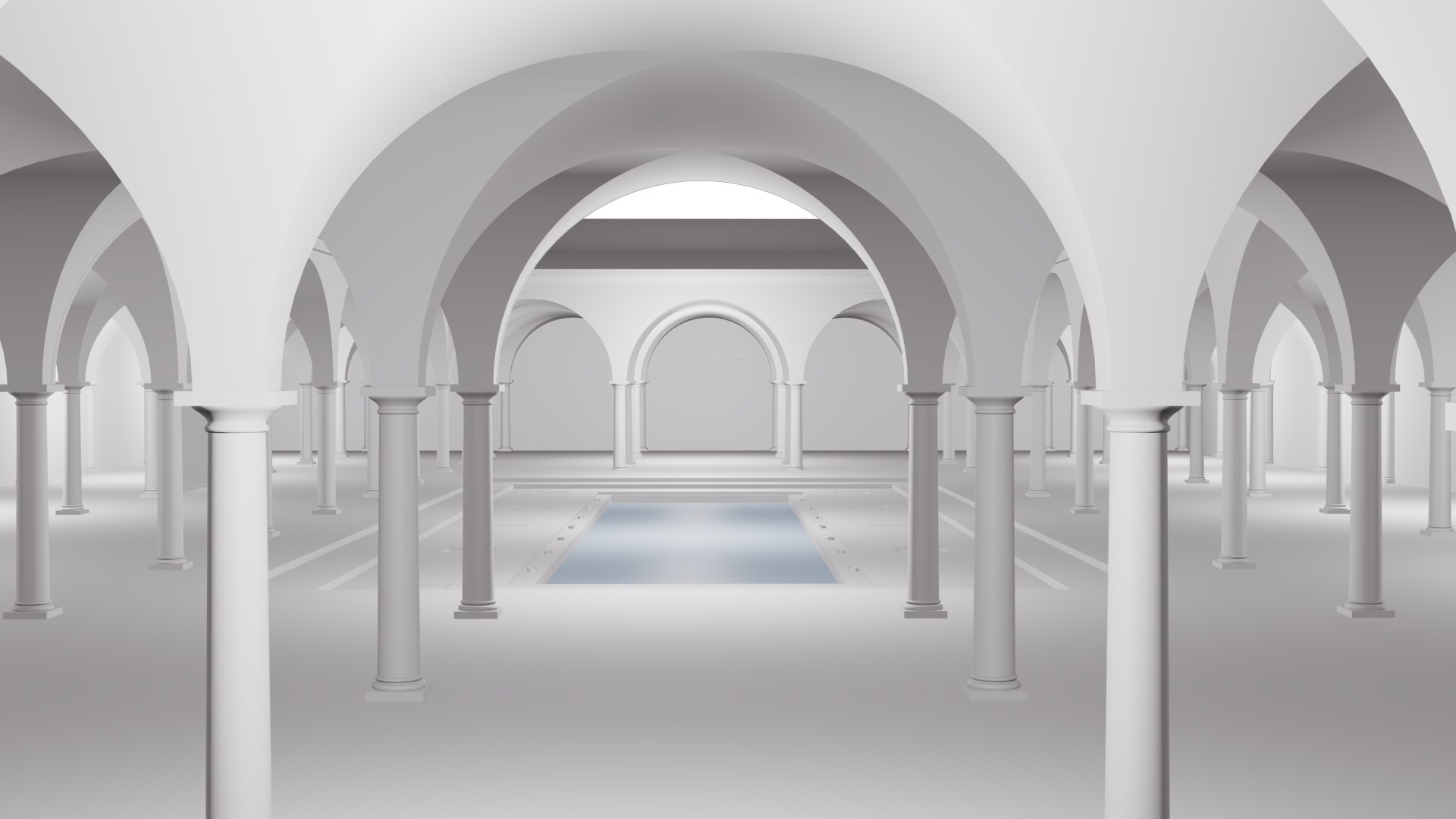 Ancient Atrium Interior Model - TurboSquid 1691533