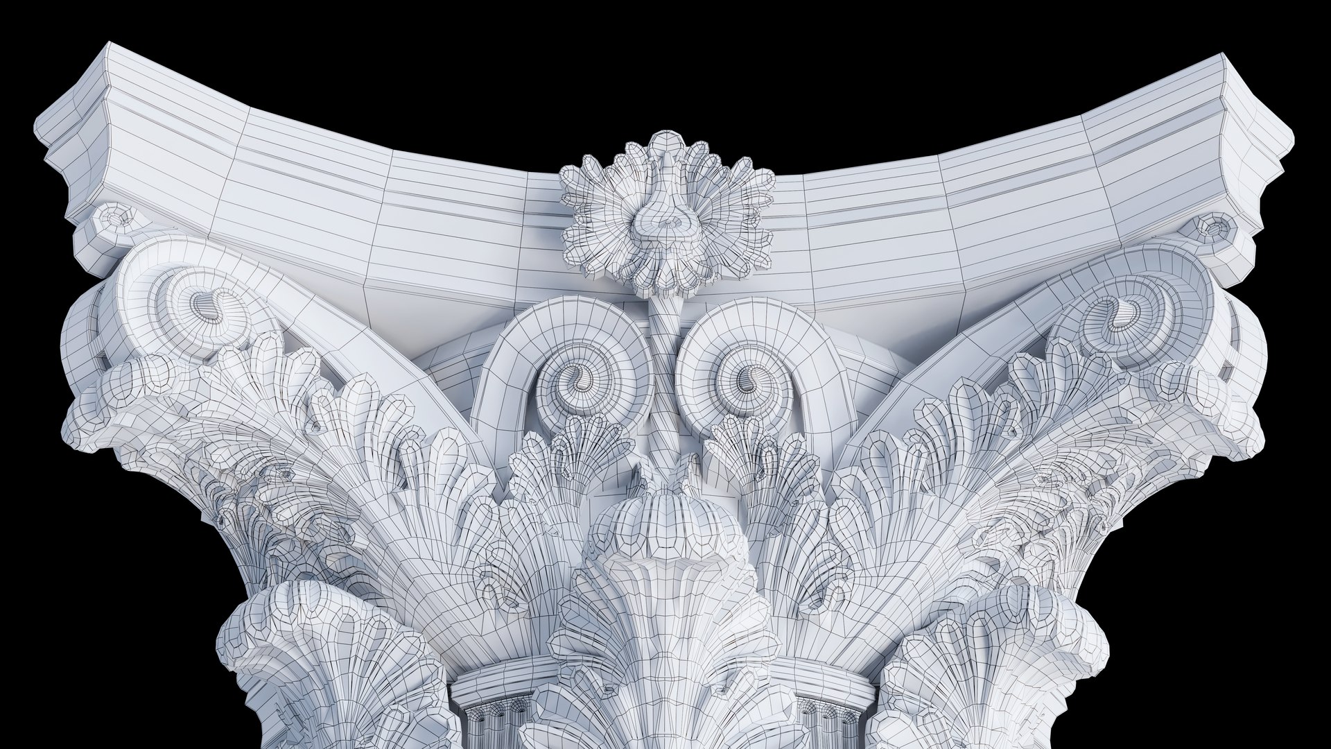 Round and rectangular corinth columns 3D model - TurboSquid 1855967