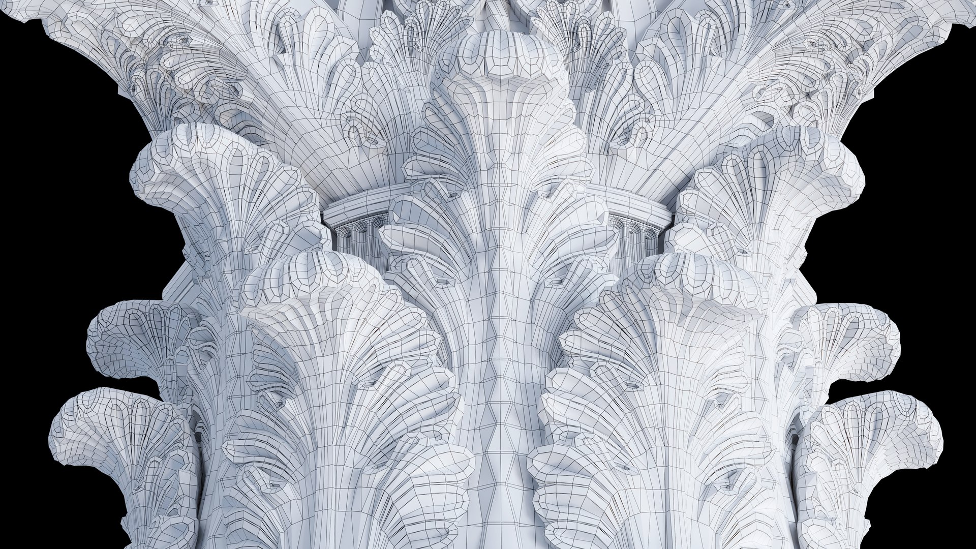 Round and rectangular corinth columns 3D model - TurboSquid 1855967