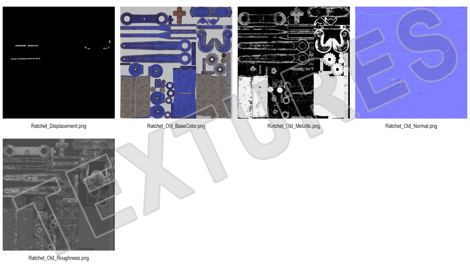 3D Worn Ratchet Coupling Device Blue Model - TurboSquid 2268596