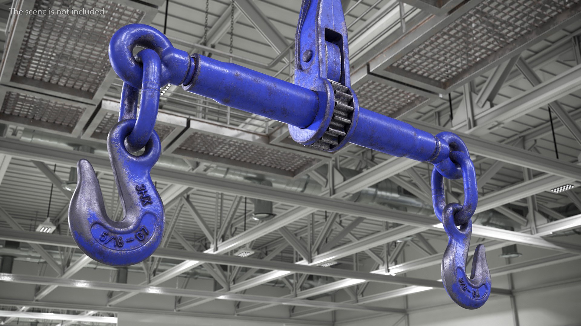 3D Worn Ratchet Coupling Device Blue Model - TurboSquid 2268596