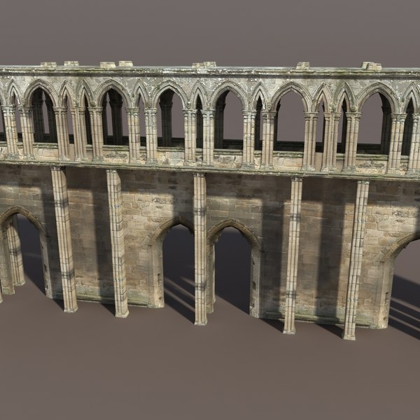 3d model castle ruins modelled