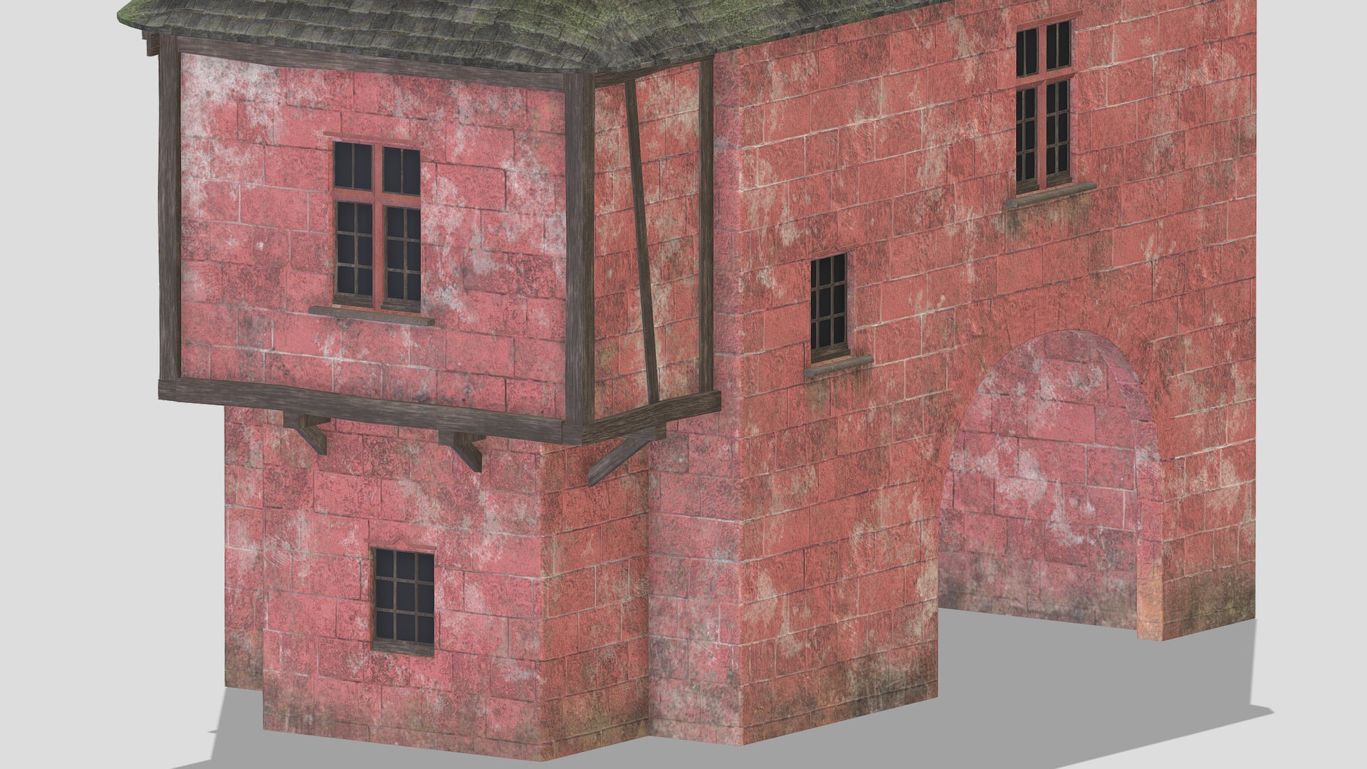 Castle Medieval Middle Ages 04 Low Poly PBR Realistic Model ...