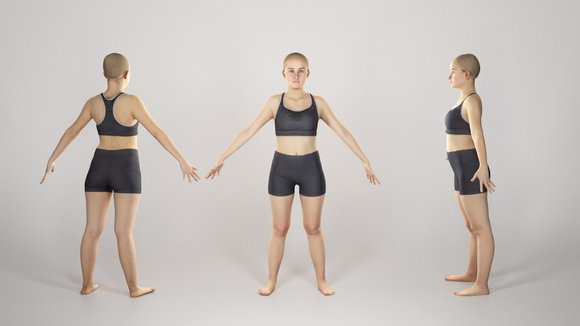 3D Photogrammetry Ready Sporty Woman - TurboSquid 1534743