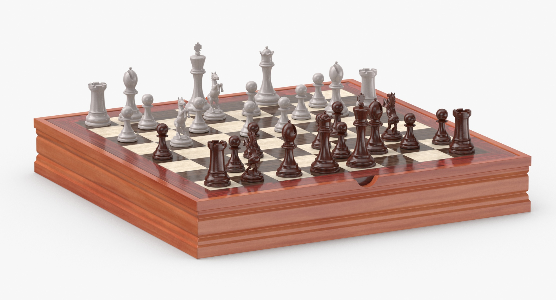 3D Chess Board Set 02 - TurboSquid 1581658