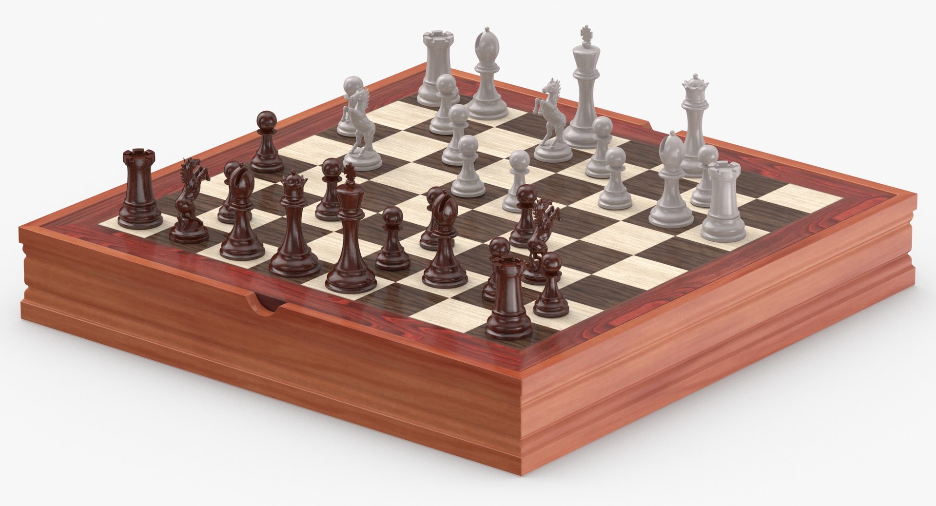 3D Chess Board Set 02 - TurboSquid 1581658