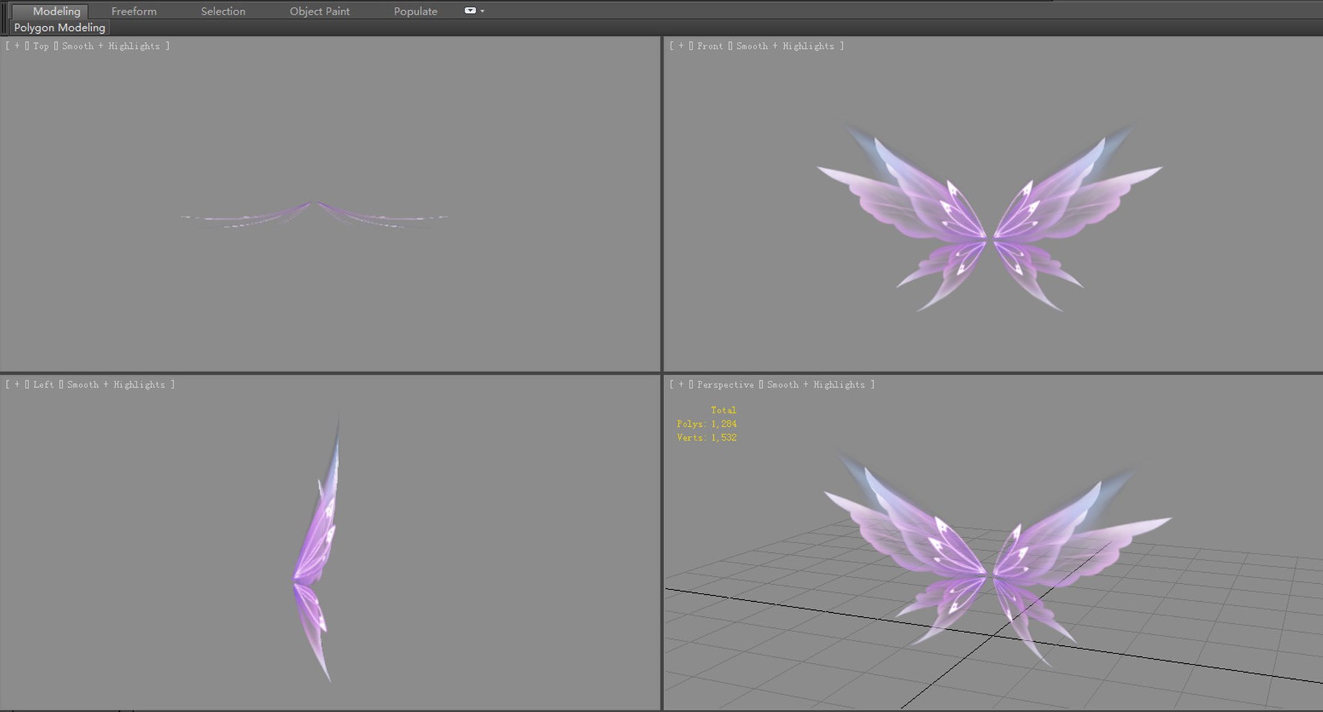 3D Model Cartoon Spirit Wing - Translucent Butterfly Wing - TurboSquid ...