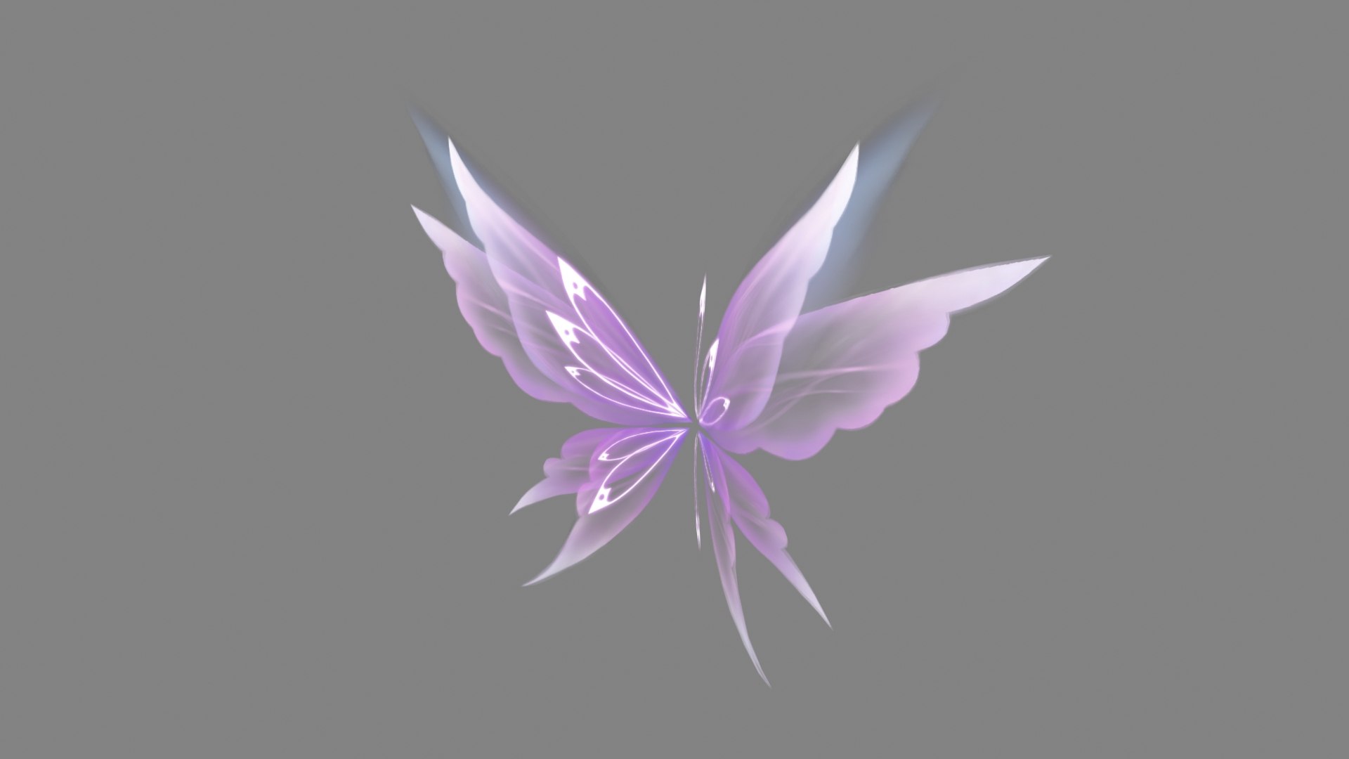 3D Model Cartoon Spirit Wing - Translucent Butterfly Wing - TurboSquid ...