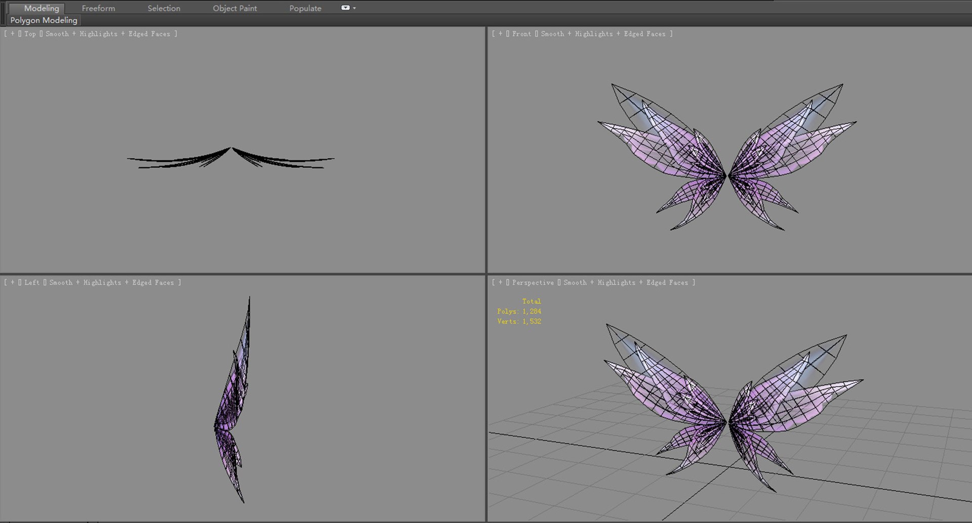 3D Model Cartoon Spirit Wing - Translucent Butterfly Wing - TurboSquid ...