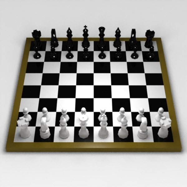 3d chess set model