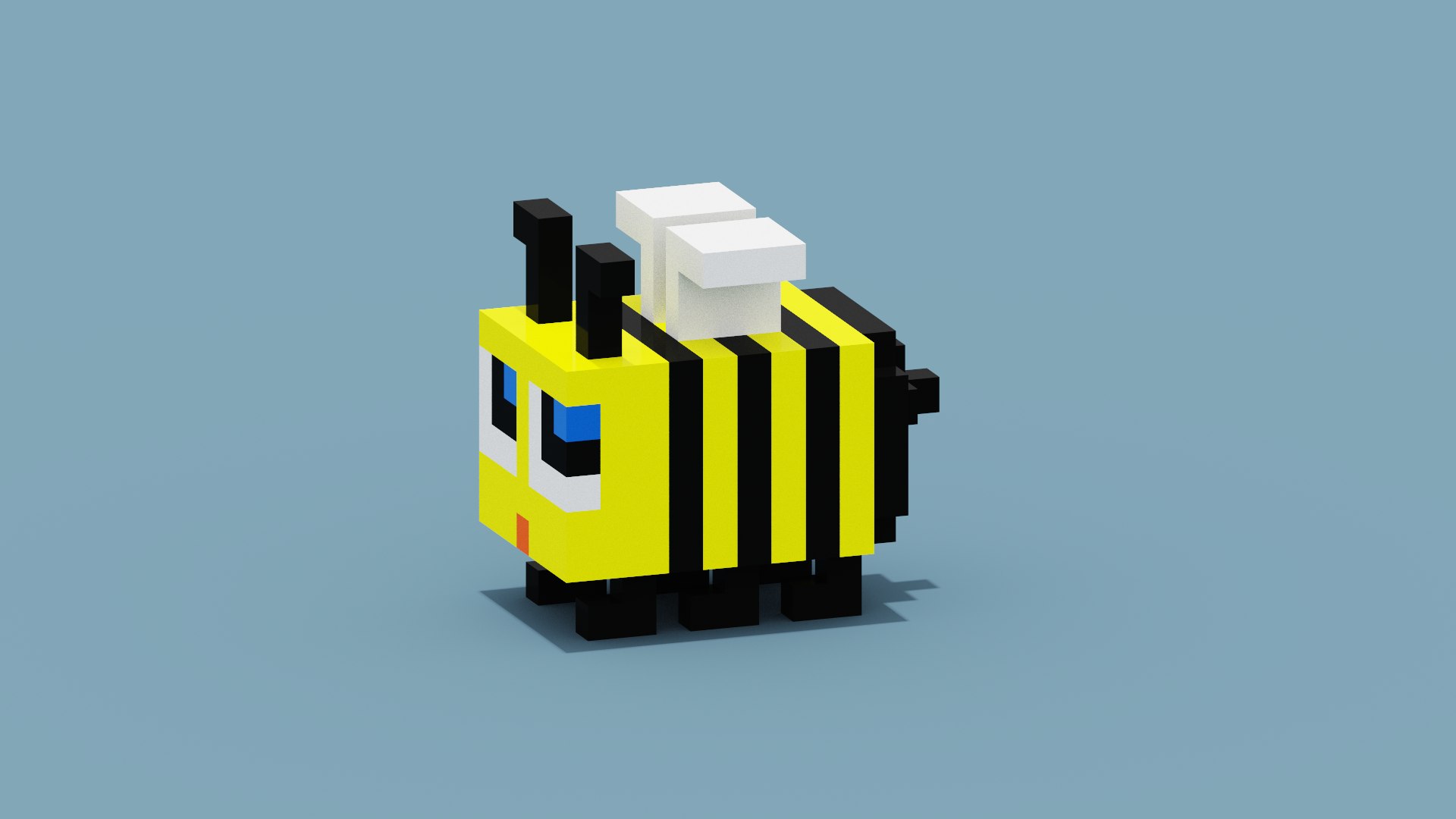 3D Voxel Bee - TurboSquid 1926627