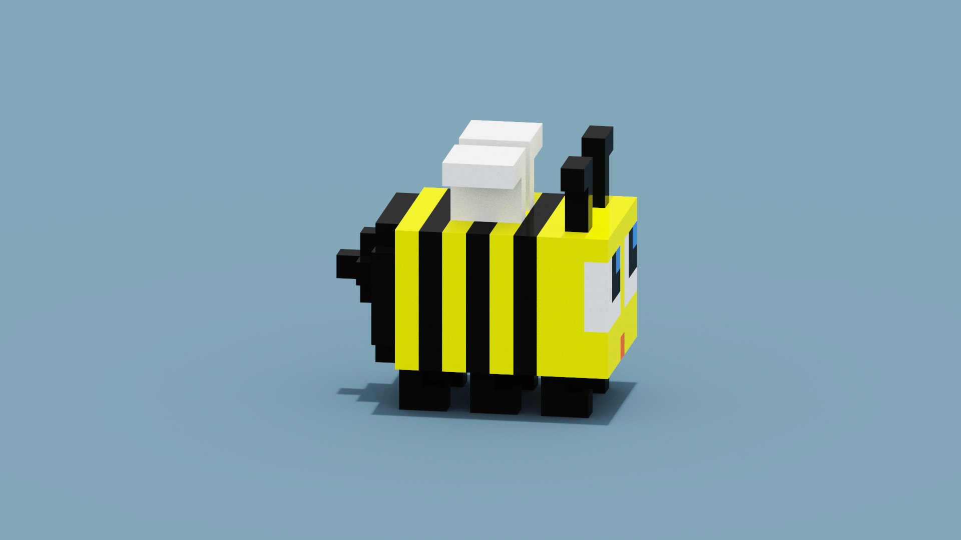 3D Voxel Bee - TurboSquid 1926627