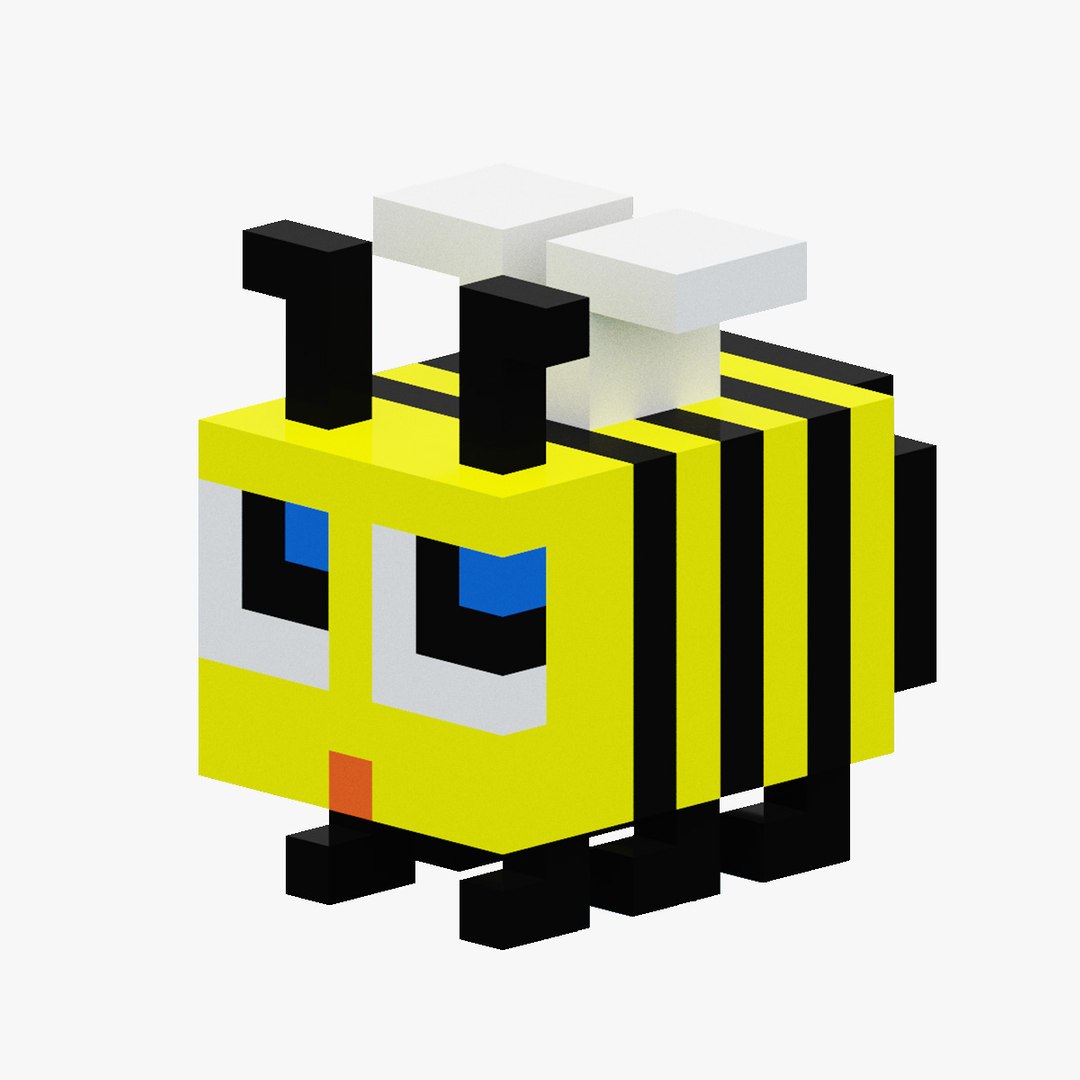 3D Voxel Bee - TurboSquid 1926627