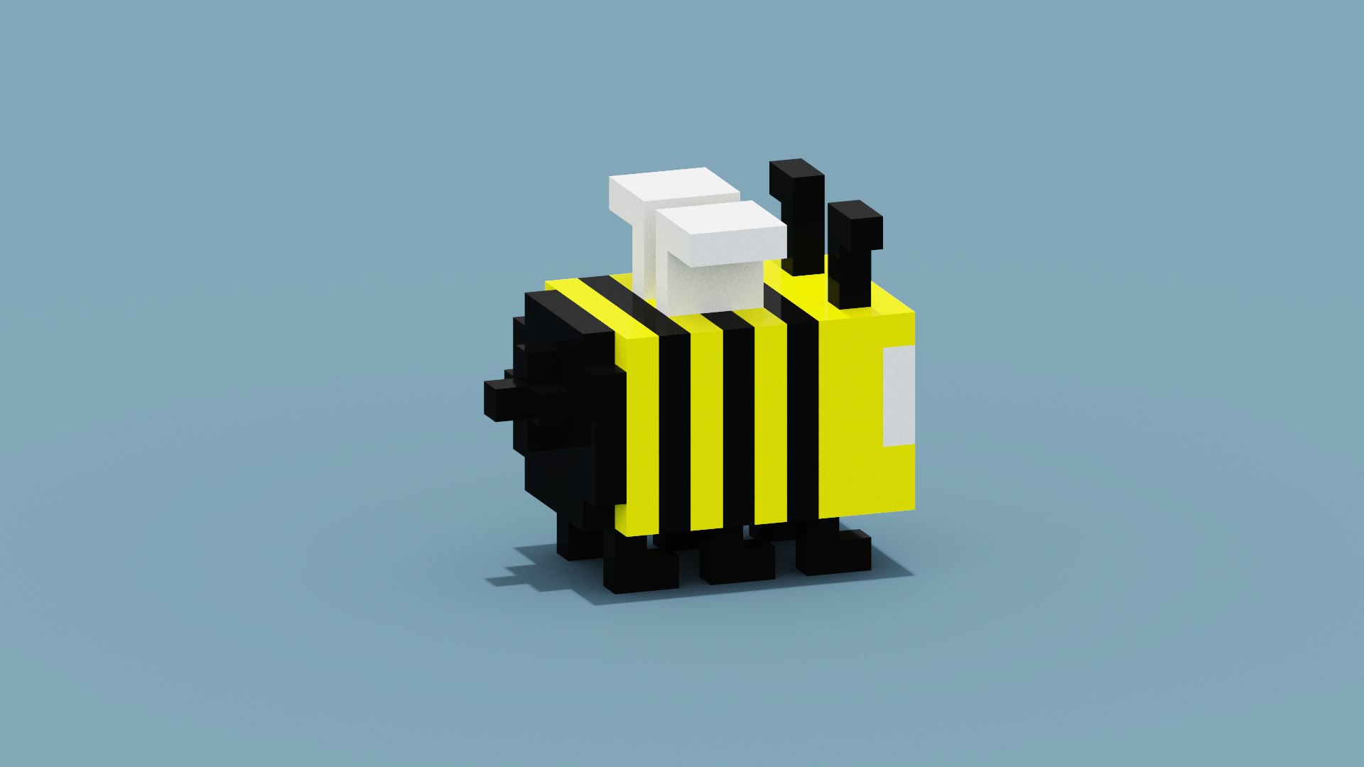 3D Voxel Bee - TurboSquid 1926627