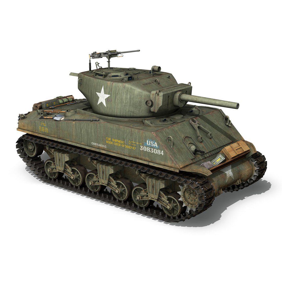 3d M4a3e2 Sherman Tank
