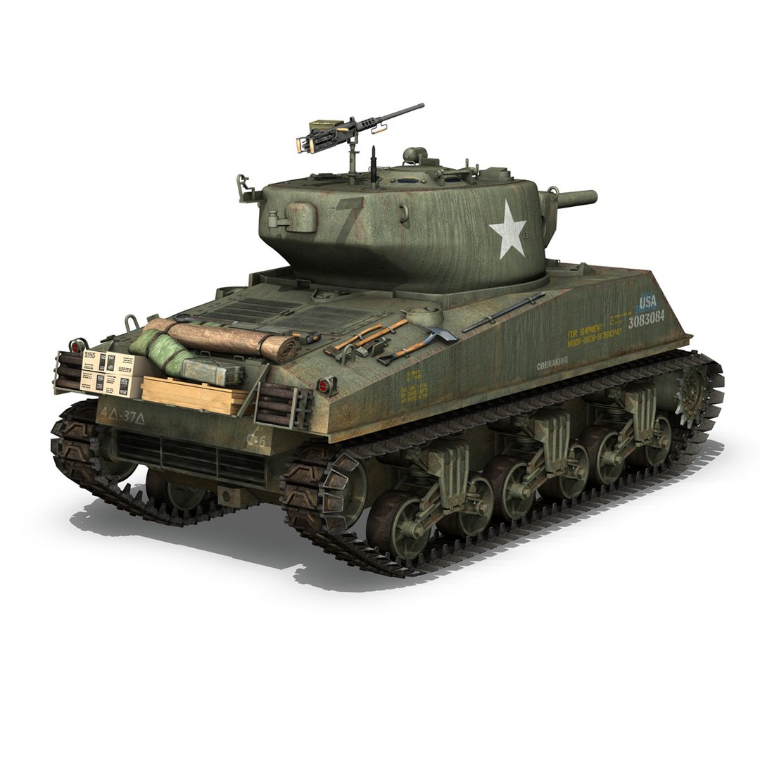 3d M4a3e2 Sherman Tank