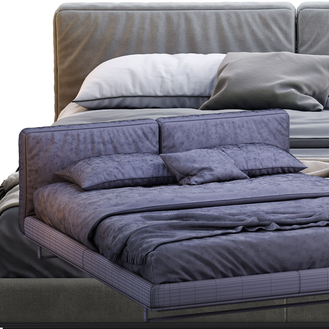 Alivar Bed Echo 3D Model - TurboSquid 1486898