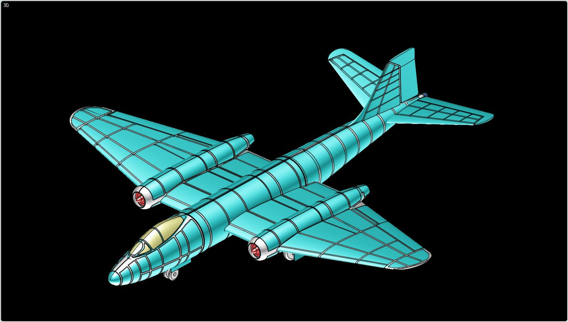 3d model b-57 solid assembly