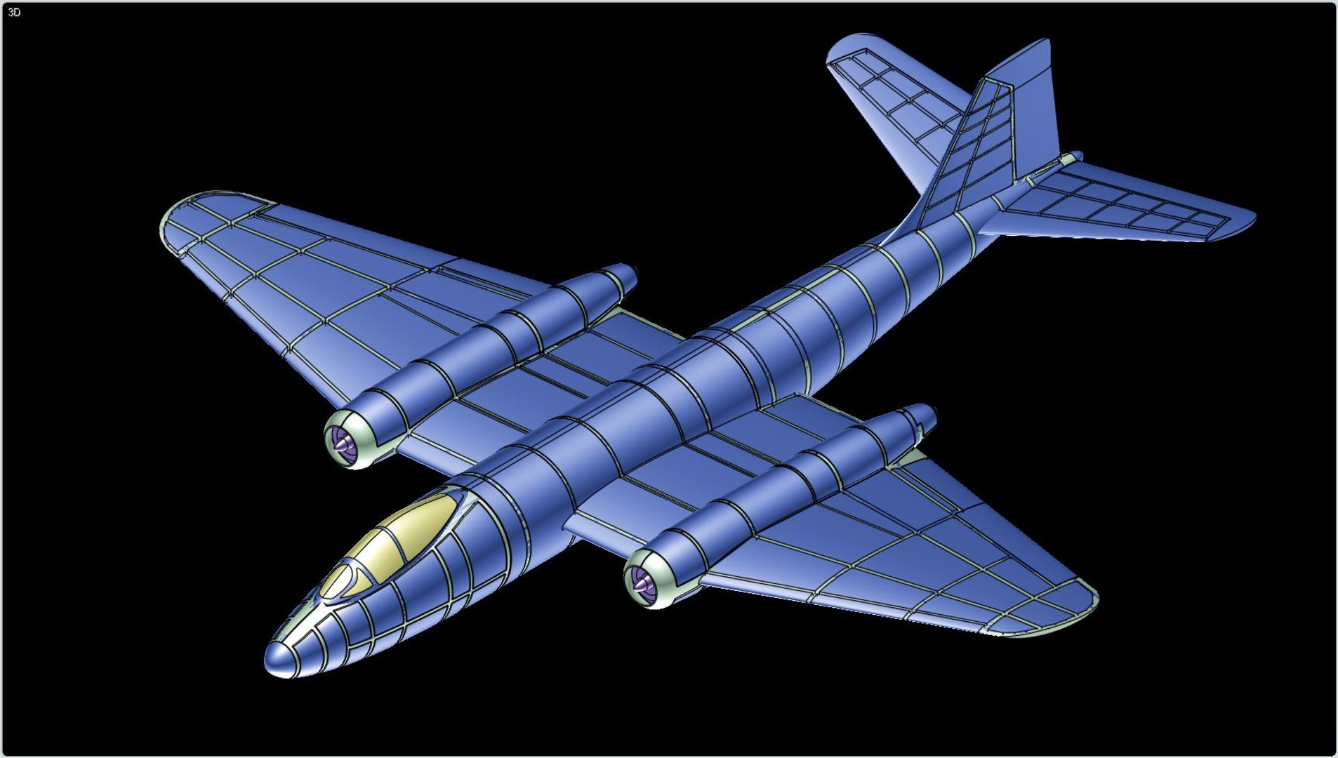 3d model b-57 solid assembly