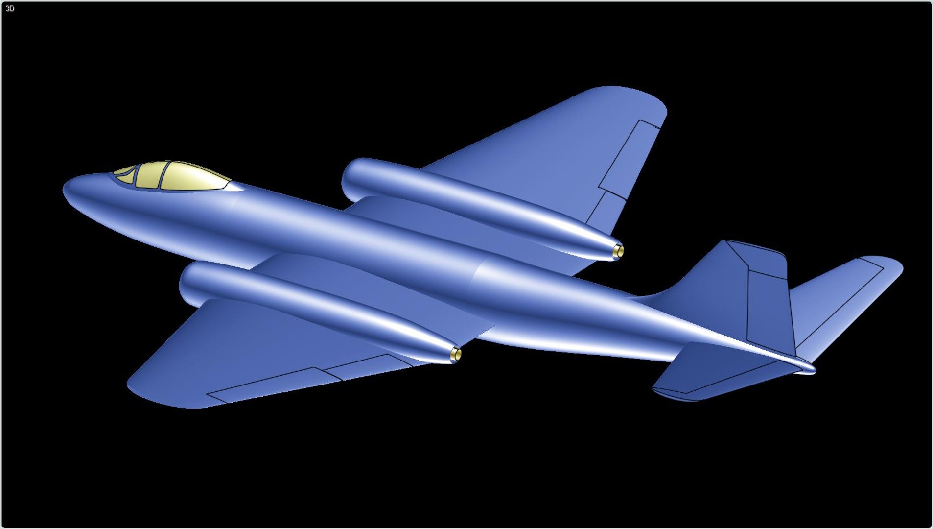 3d model b-57 solid assembly