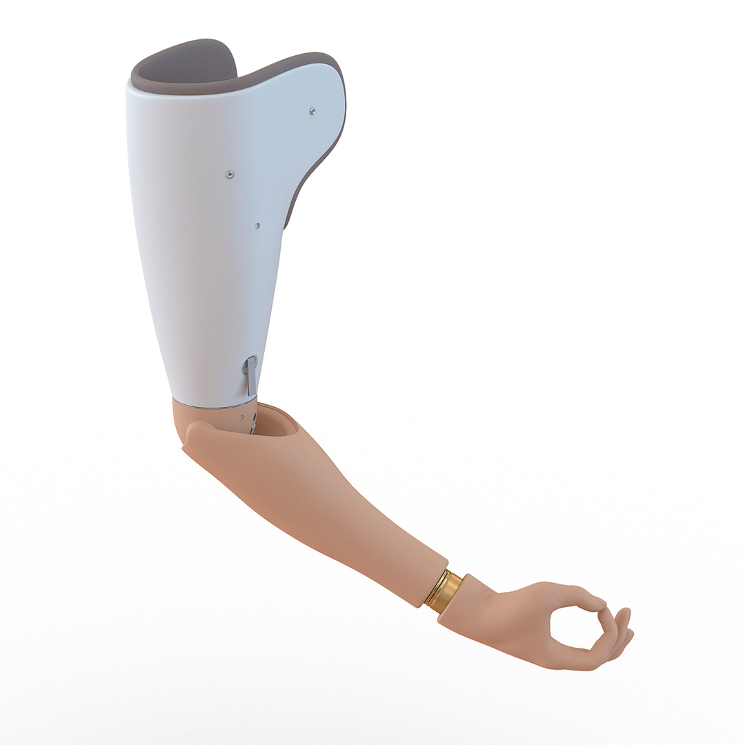 prosthetic arm rigged 3d model