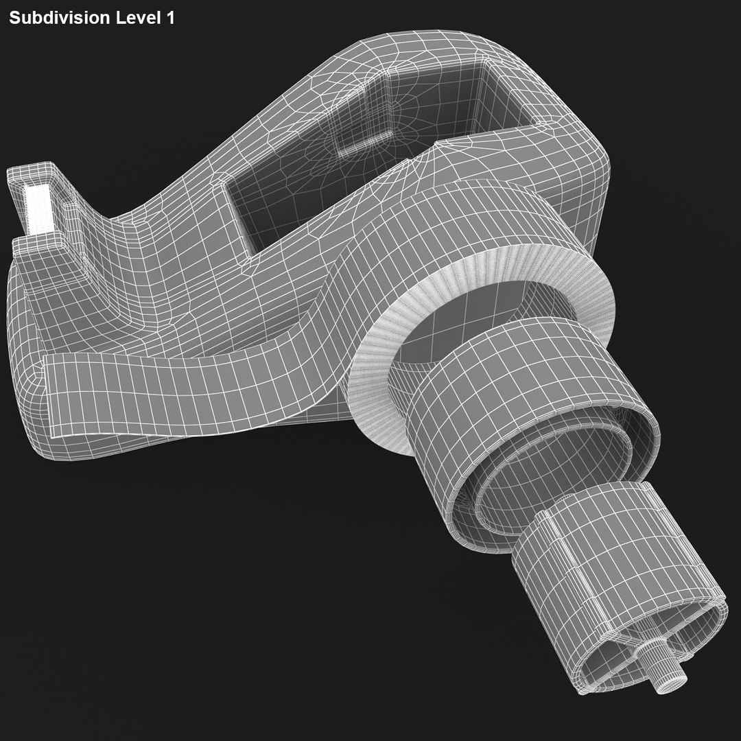Realistic Tape Dispenser 3d Model