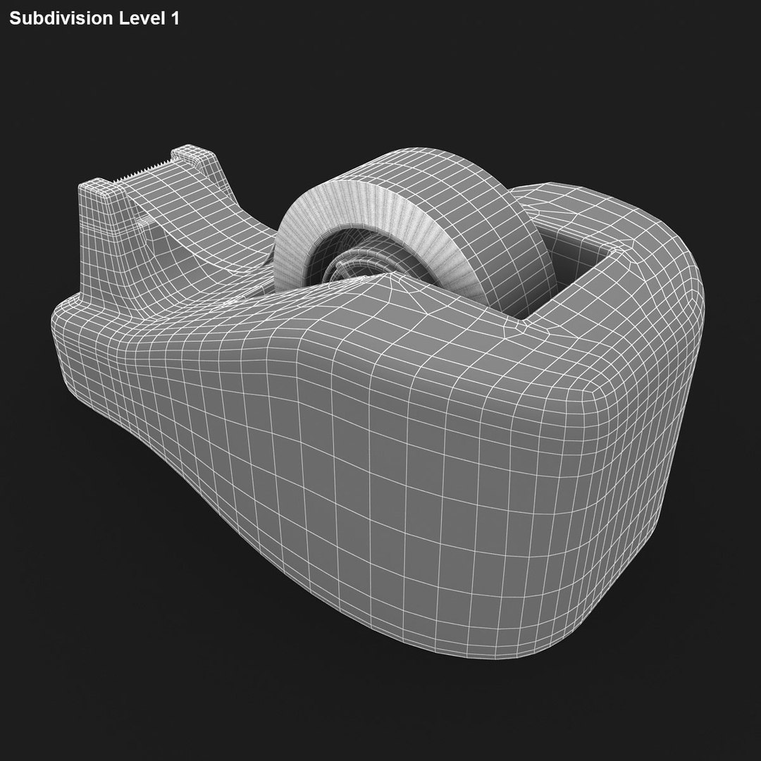 Realistic Tape Dispenser 3d Model