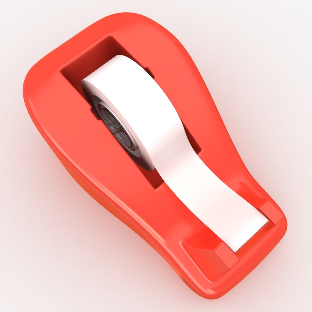 Realistic Tape Dispenser 3d Model