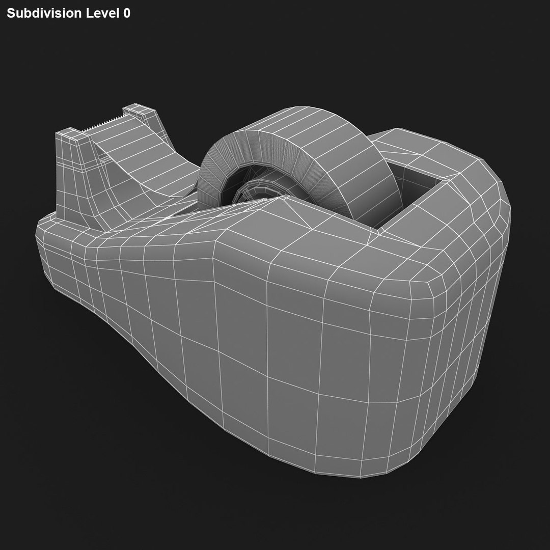 Realistic Tape Dispenser 3d Model