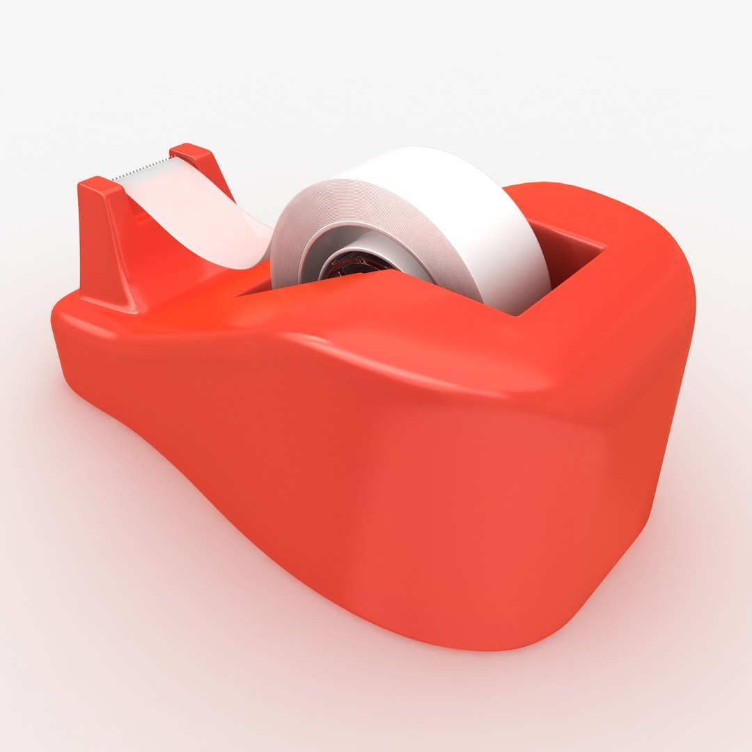 Realistic Tape Dispenser 3d Model