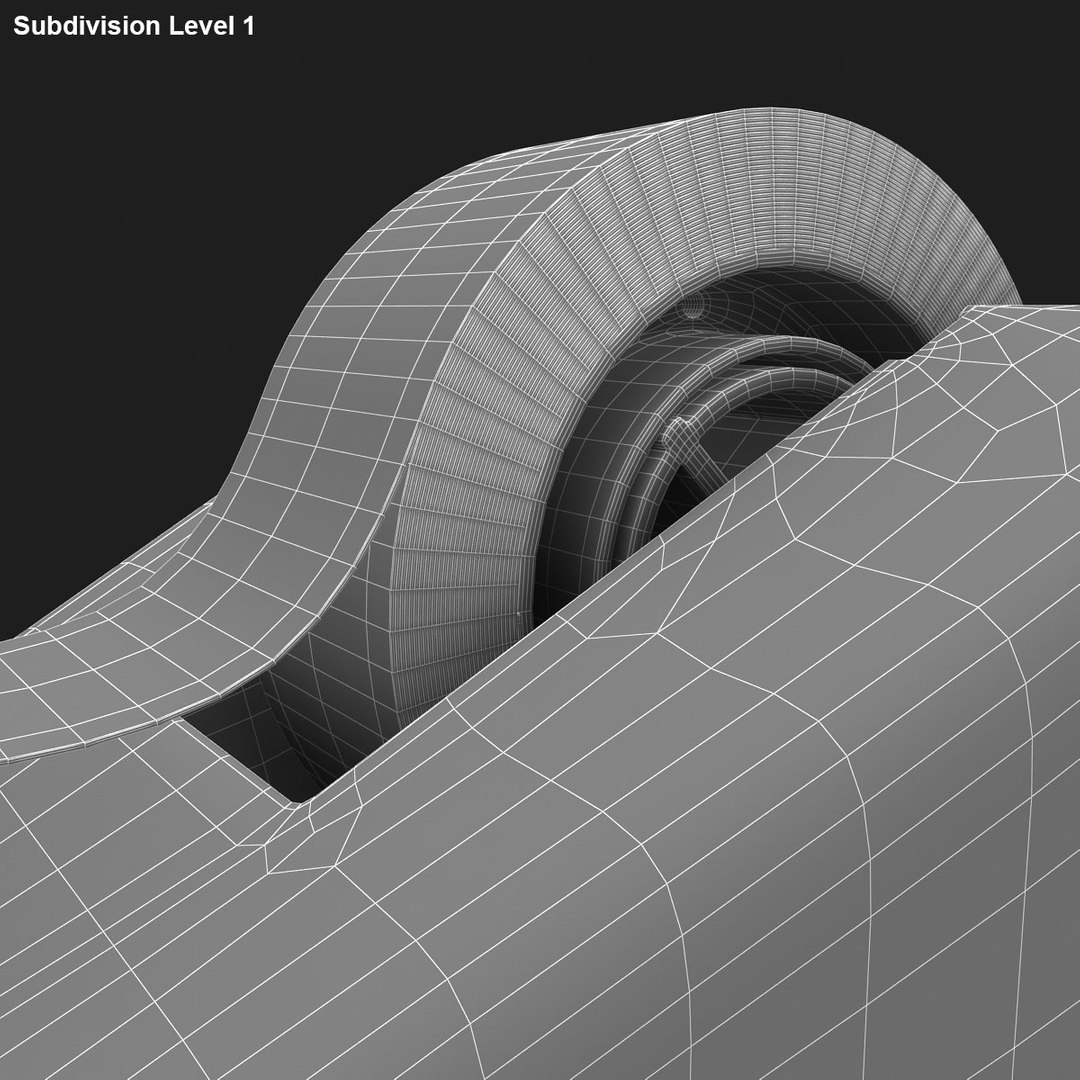Realistic Tape Dispenser 3d Model
