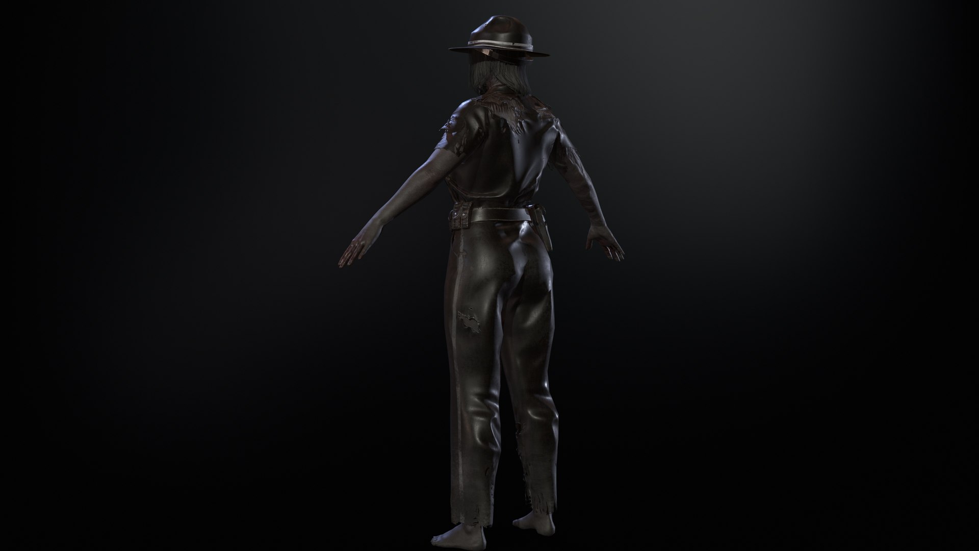 3D Zombie Cop Girl - TurboSquid 2359494